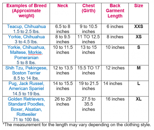 How to Measure your Dog for Clothes?